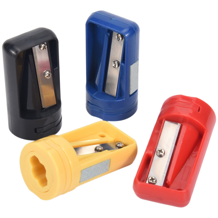 Carpenter Pencil Sharpener- 4 Pack Manual Pencil Sharpener for Flat ...