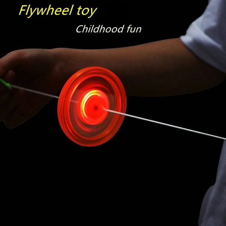 1pc Flash Light Spinner Pull Line LED Flywheel Wheel Glow Creative ...