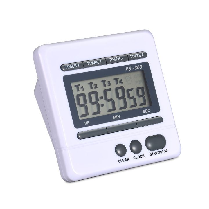 Durable Digital Countdown Timer 4 Channel Count Up Down Kitchen Cooking Timer Clock | Daraz.com.bd