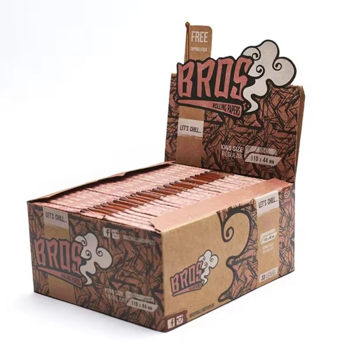 52 Packet Full Box King Size Bros Cigarette Rolling Papers With Filter ...