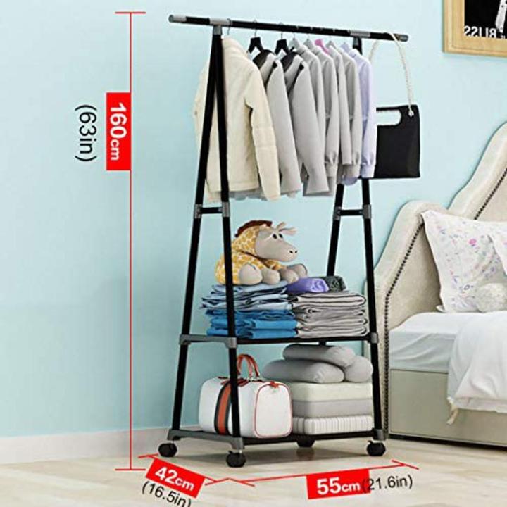 Multi-Function Triangle Coat Rack Removable Bedroom Hanging Clothes ...