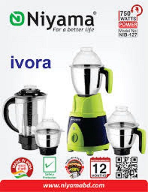 Blender and Mixer Grinder 4 in 1 Niyama ivora 750 Watts | Daraz.com.bd