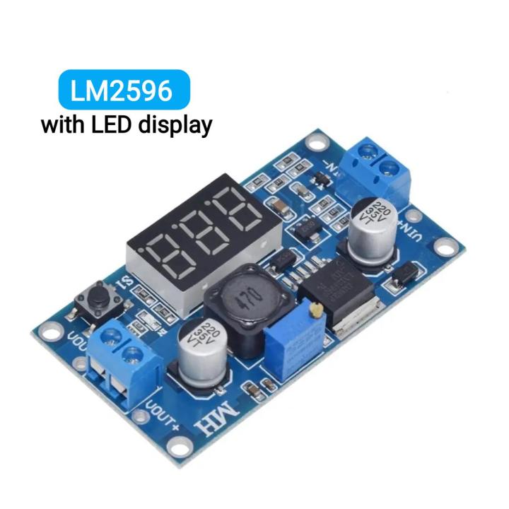 LM2596 DC-DC Buck Step Down Module DC 4.0~40V to 1.25-37V Adjustable Voltage Regulator With LED ...