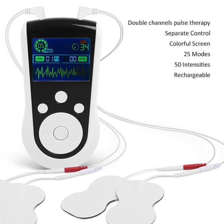 25 Modes EMS Electric Muscle Stimulator TENS Physiotherapy Double Pulse ...