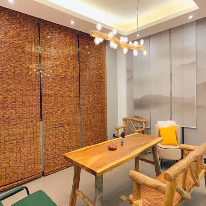 Reed Curtain Fine Woven Decorative Straw Curtain Sunshade Zen Door ...