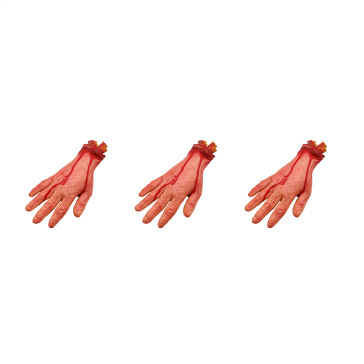 3X Bloody Horror Scary Halloween Prop Fake Severed Life Size Arm Hand ...