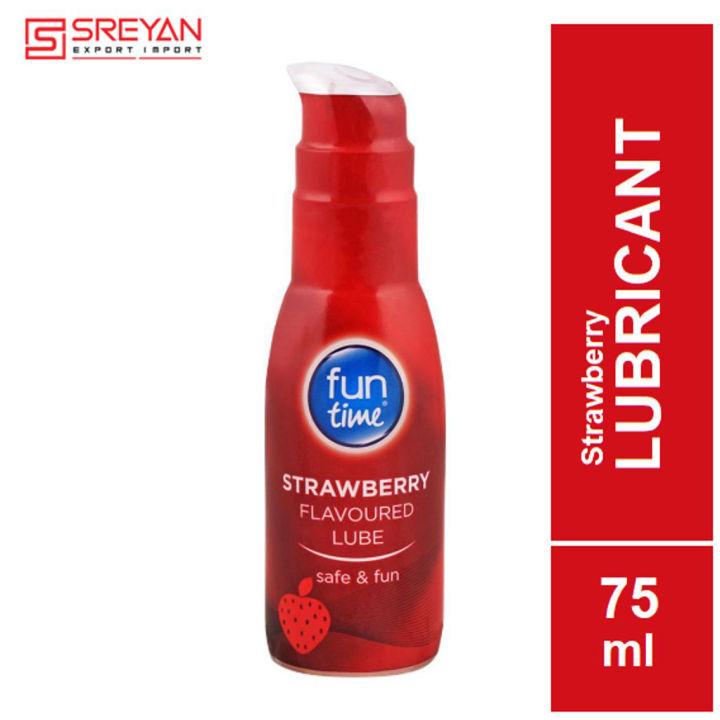 Funtime Strawberry Stimulating Water Based Lubricant Gel - 75ml (Made ...