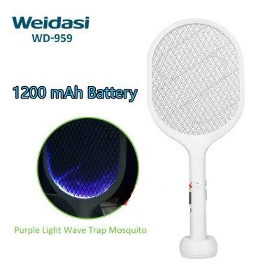 Weidasi WD-959 Mosquito Bat Rechargeable with Lure Light Insect bugs Lamp Stand Holder USB ...