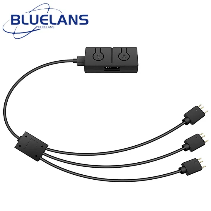 3 Way Fan Splitter Cable Rgb Fan Splitter Cable with Manual Controller ...