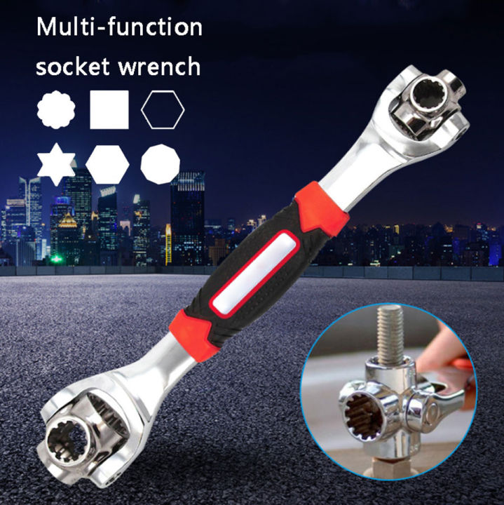 360 Degree Multipurpose Tiger Wrench 8 in 1 Tools Socket Works ...