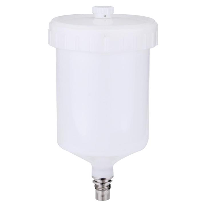600ML Spray Gun Plastic Cup Pot QCC Thread Connector For SATA Jet Paint ...