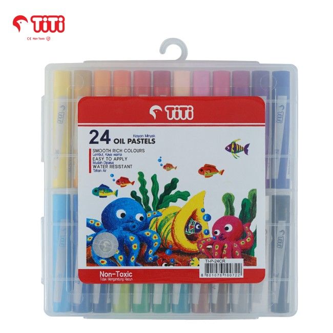 Titi oil Pastel mini 24 shades set (plastic box) | Daraz.com.bd