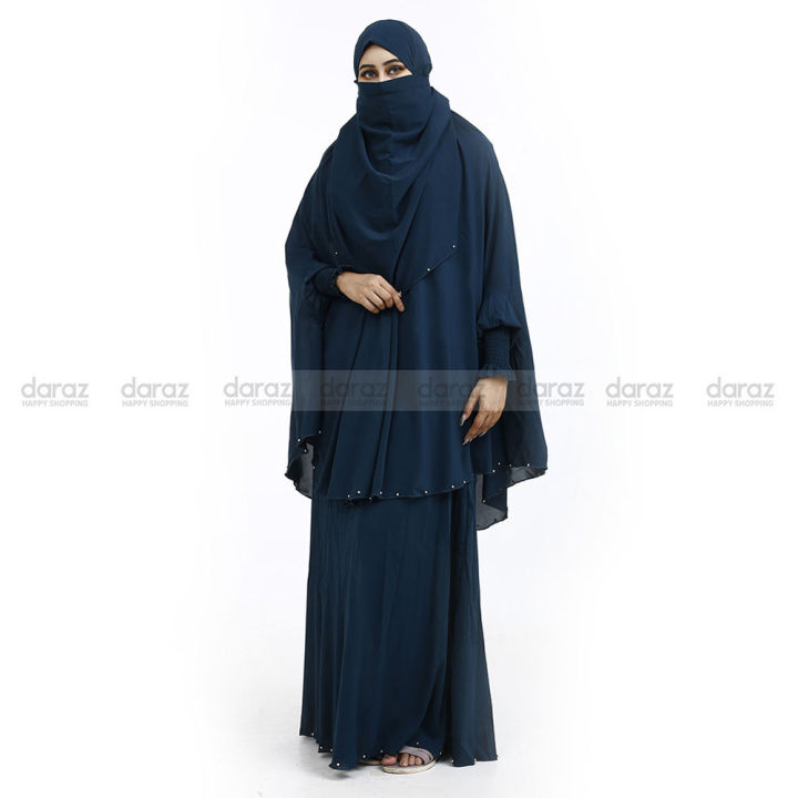 Women Girl Khimar Hijab With Scart And Niqub Full Set Khimar Borka Free ...