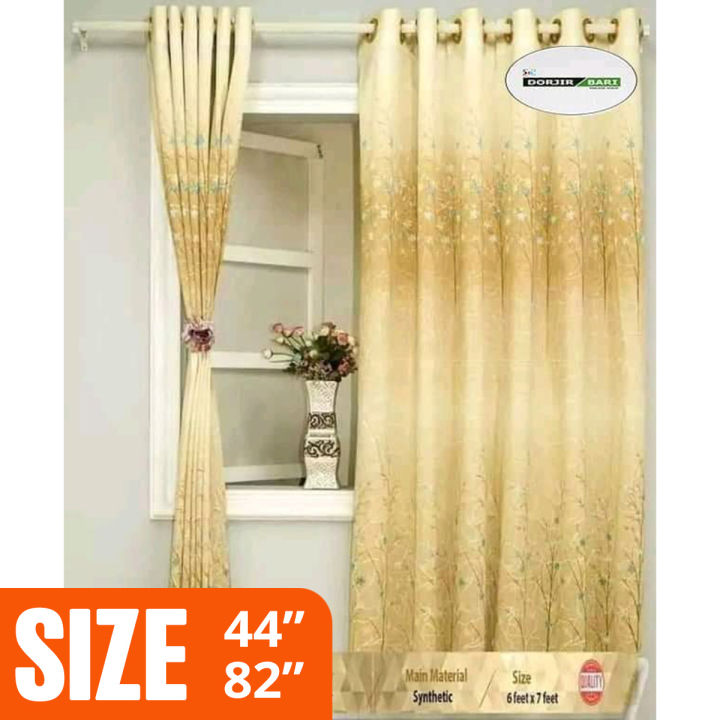 HOME TEX Synthetic Curtain Door Window Porda---4 Kuchi - Porda | Daraz ...
