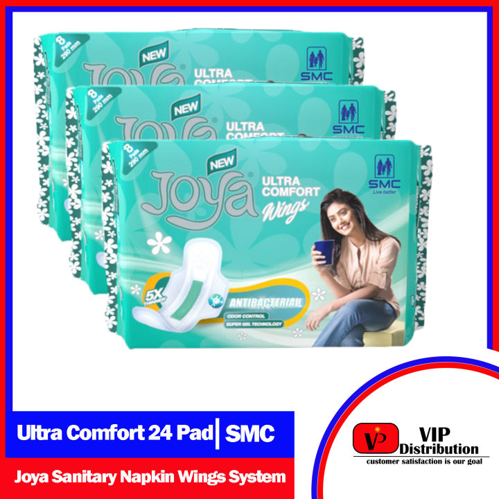 Joya Sanitary Napkin - Ultra Comfort 8 Pads Pack - 3 Pack Combo - Panty ...