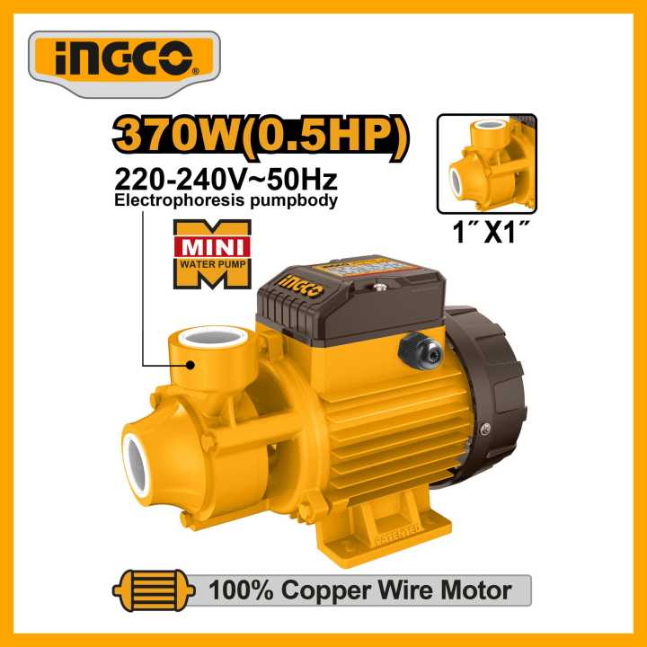 INGCO 370W Peripheral Water pump with 0.3m length cable VPM37028 ...