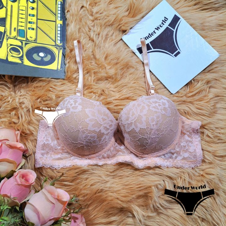 Skin Color Soft Comfortable Net Padded Foam Bra for Women and Girls ...
