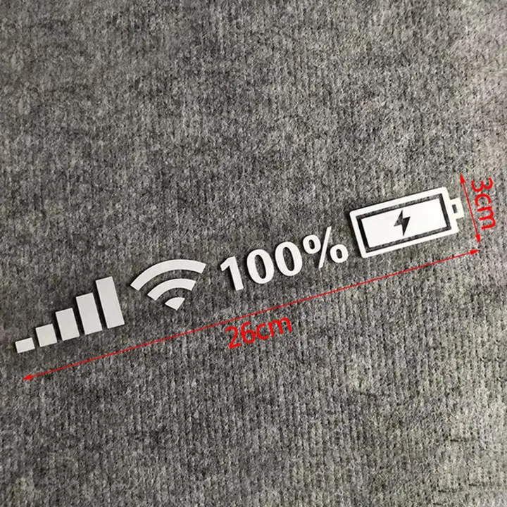 Wifi Battery Level Mark Car Vinyl Decals Car Rear Windshield Funny ...