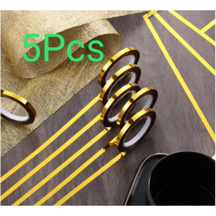 5 Pcs Gold Tape Graphic Tape Metallic Tape DIY Graphic Tape Metallic ...