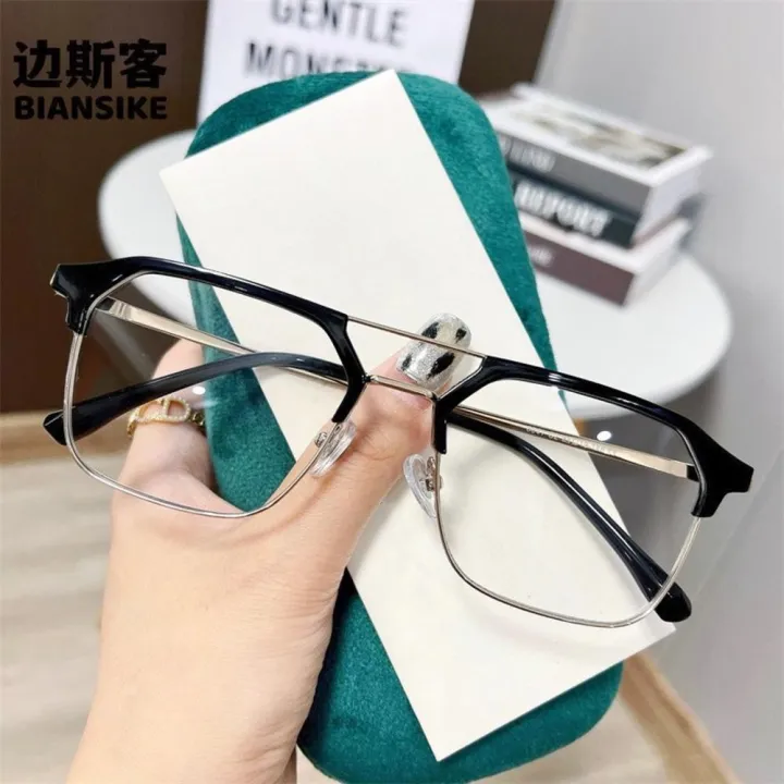 Transparent Computer glasses Stylish UV400 Flat mirror Sunglasses ...