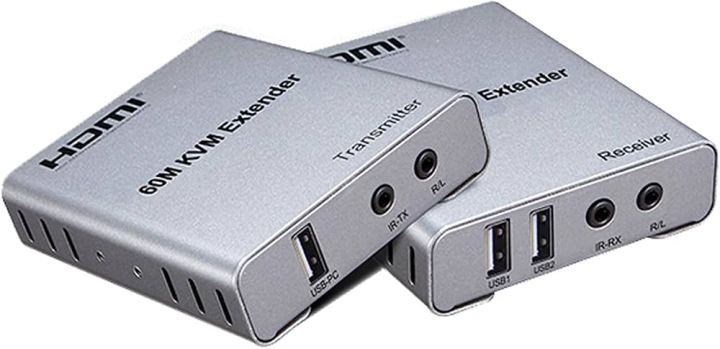 HDMI 60m KVM Extender 1080P 60Hz USB Extender Over Cat5/6 Ethernet ...