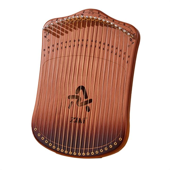 ZANI Small Harp Fingered Stringed Organ 17 Tone Lyre Beech A-Hole Box ...