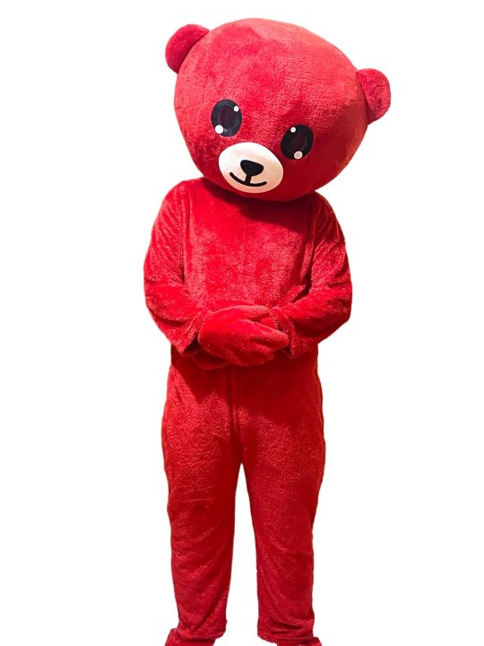 RED BIG HEAD TEDDY BEAR MASCOT COSTUME DRESS | Daraz.com.bd