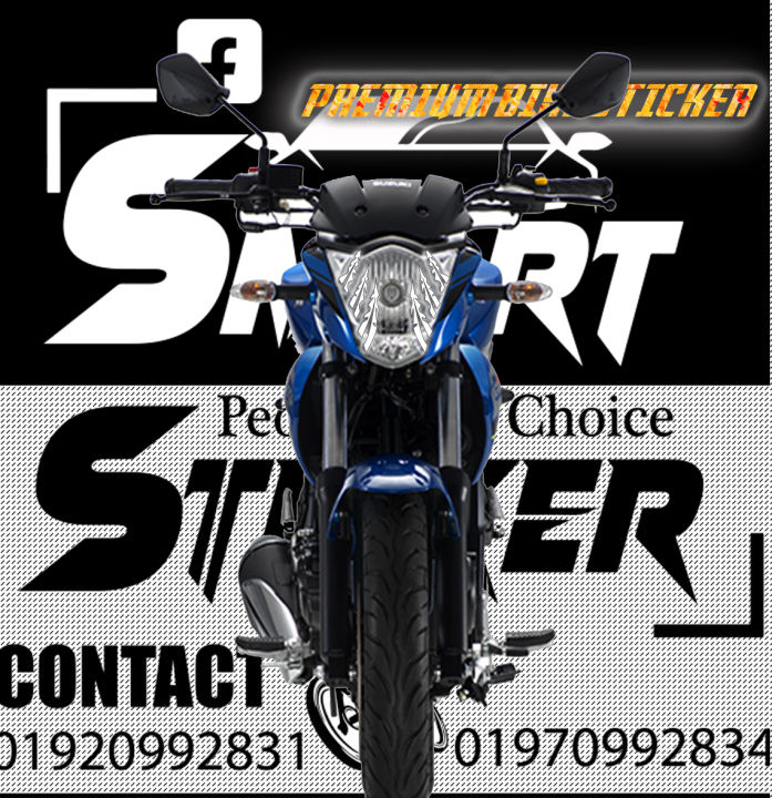 Gixxer Monotone Head light sticker || bike sticker || head light ...