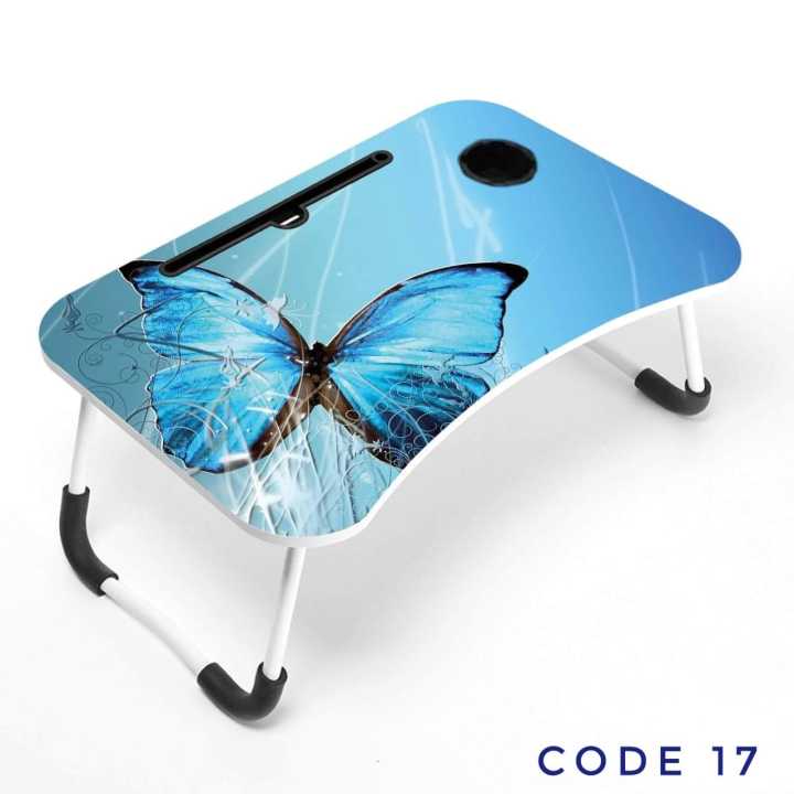 Printed Computer Laptop Desk With Drawer - Small Foldable Multi ...