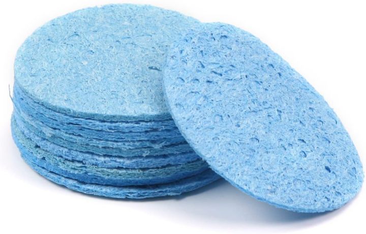 Blue Round Sponge 50mm Sponge For Soldering Iron Sponge Size 50x2mm ESD ...
