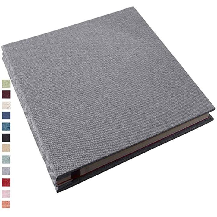16-inch 20 Pages Self Adhesive Photo Album DIY Scrapbook Rustic Linen ...