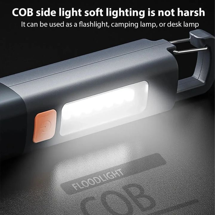 Super Bright COB Side Lights LED XPE Mini Portable Torch Zoomable ...