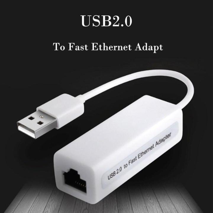 USB 2.0 Fast Ethernet Adapter 10/100 Mbps Lan Card - White | Daraz.com.bd
