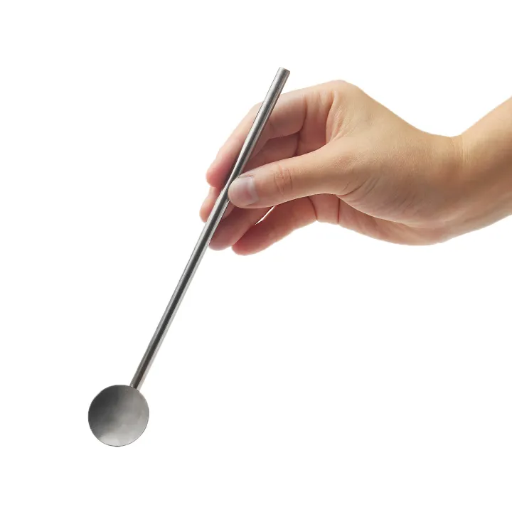 Normal 2 In 1 Reusable Stainless Steel Metal Drinking Coffee Straw ...