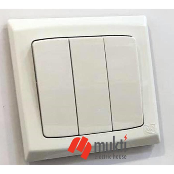MK Made in Singapore SLIMLINE PLUS 3 Gang 10A Big Rocker Three 3Gang ...