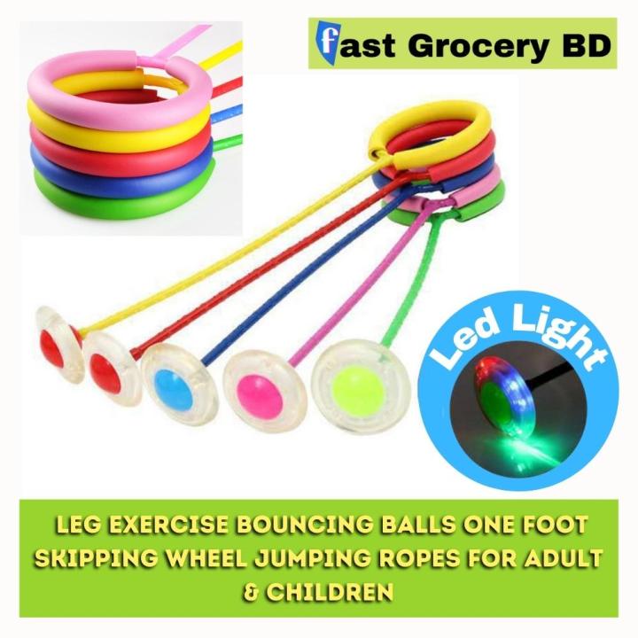 Cardio Warmup Leg Exercise Bouncing Balls One Foot Skipping Wheel ...