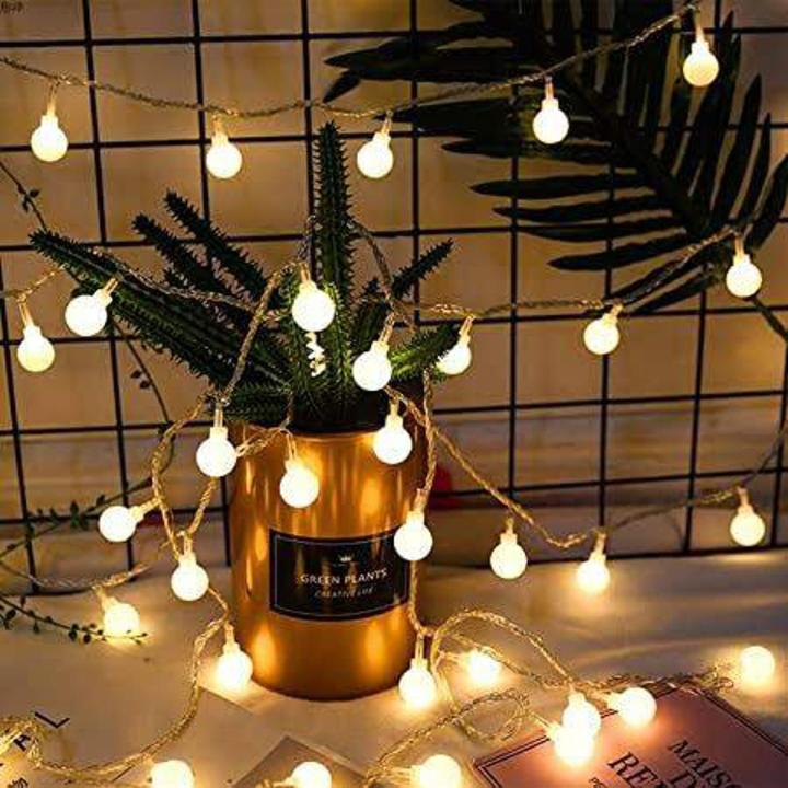 28 Led Ball shape Fairy Lights, warm white snow ball Waterproof ...