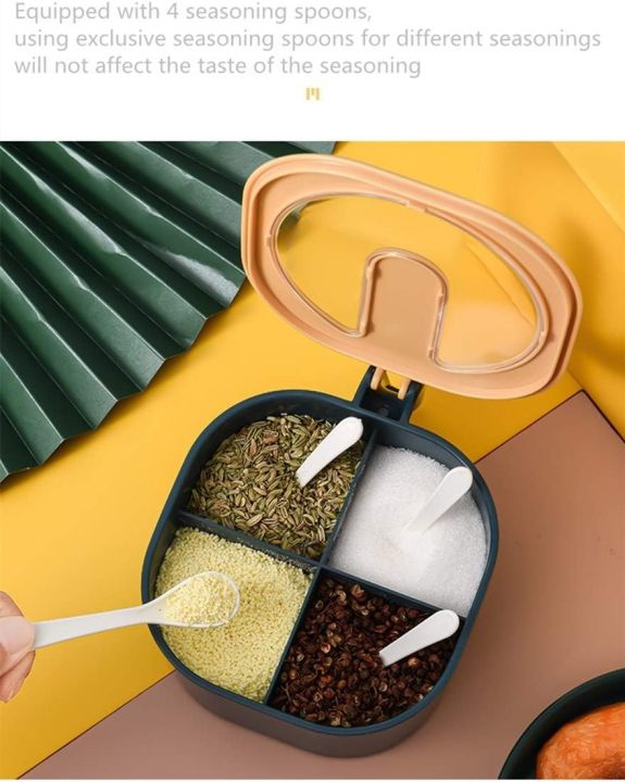 Visual condiment box, Spice Racks with condiment spoon, healthy ...