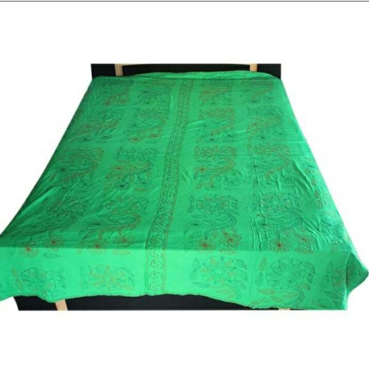 Home Made Nokshi katha king size 6 feet by 7 feet cotton febrices ...
