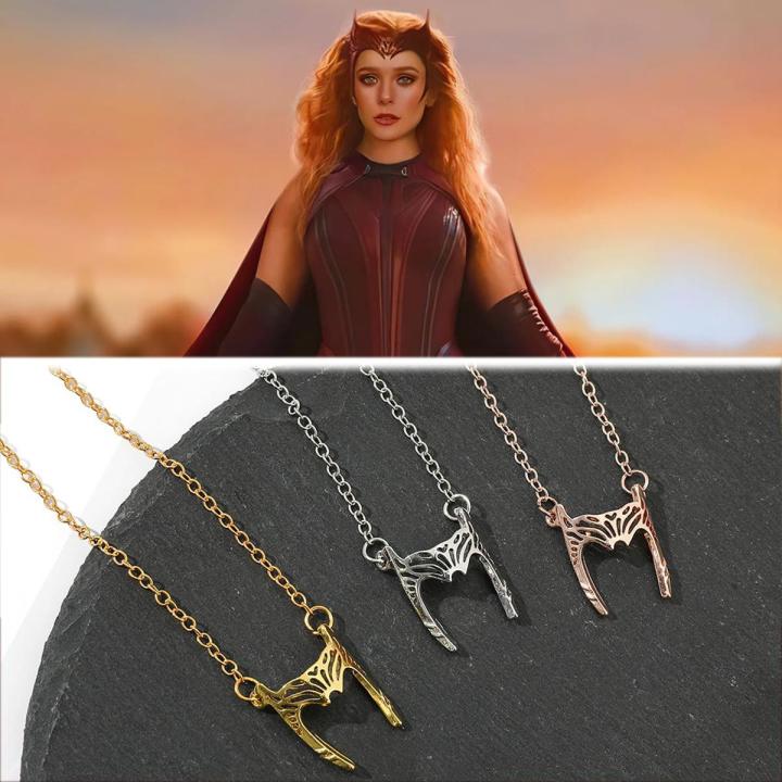 Marvel Superhero Wanda Scarlet Witch Cosplay Prop Wanda Helmet Pendant ...