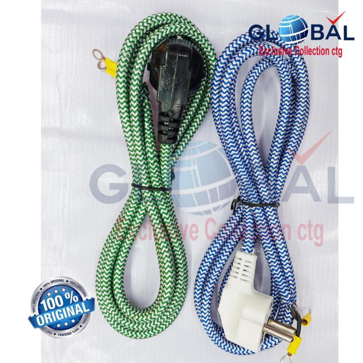 Iron Cable Heavy duty With 2 Pin Plug - Multi Plug | Daraz.com.bd