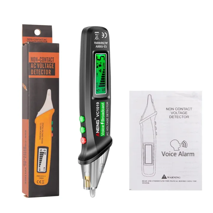 ANENG Voice Broadcast Non Contact Voltage tester with Range AC 12V ...
