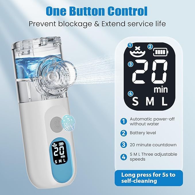 Mesh Nebulizer - Handheld Rechargeable Nebulizer Machine for Adults ...