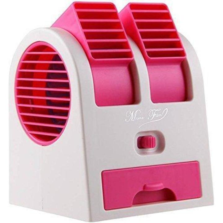 G02 Double Chamber Mini Portable AC Fan - Purple | Daraz.com.bd