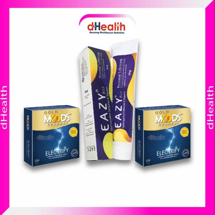 Eazy Jelly Personal lubricant & 2 Moods Electrify Condom Combo Pack | Daraz.com.bd