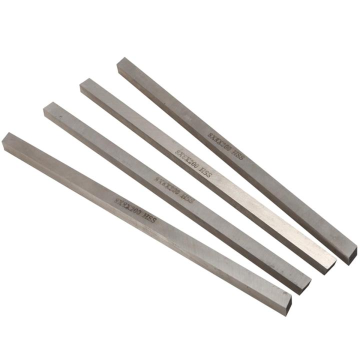 4 pcs CNC Lathe HSS Square Cutting Tool Bits Bar 8mm x 8mm x 200mm Gray ...