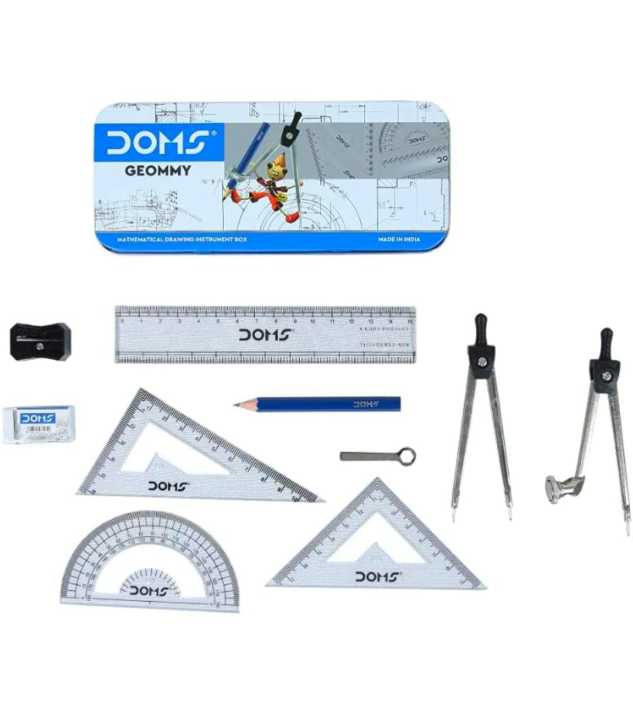 DOMS Geommy Mathematical Drawing Instrument Geometry Box (Pack of 1 Box ...