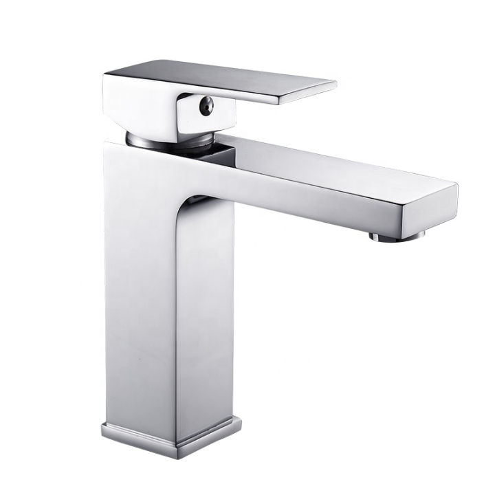 Sanitary Wares Chrome Surface Single Handle Basin mixer Bathroom Face ...
