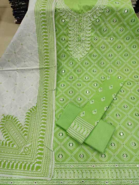 Joypuri Cotton Ari Embroidery Work Unready Salwar Kameez for Women ...