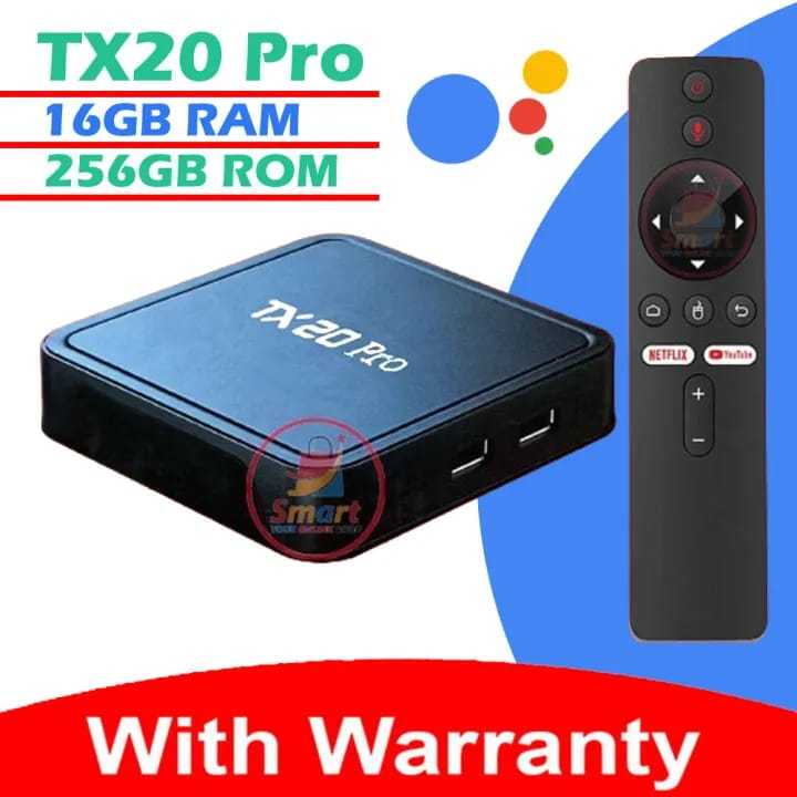 TX20 Pro 12K ULTRA HD Android Smart TV Box Free Dish Channel, Bluetooth Remote with Warranty ...